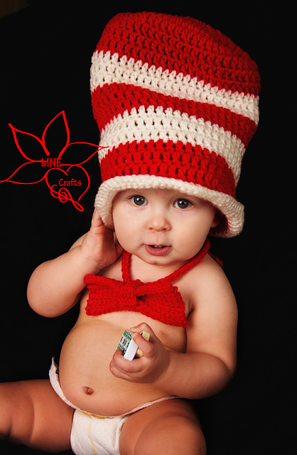 Crochet Patterns Galore Dr Seuss Cat In The Hat Hat Bow Tie